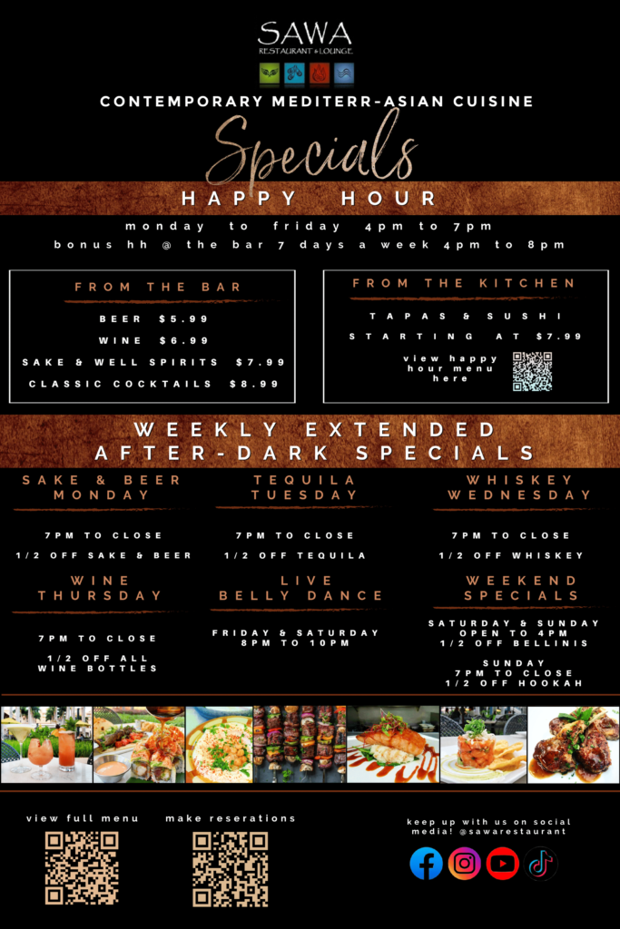 Sawa Restaurant – Miami Best Restaurants Sawa Mediterranean Restaurant and Lounge – Coral Gables ...